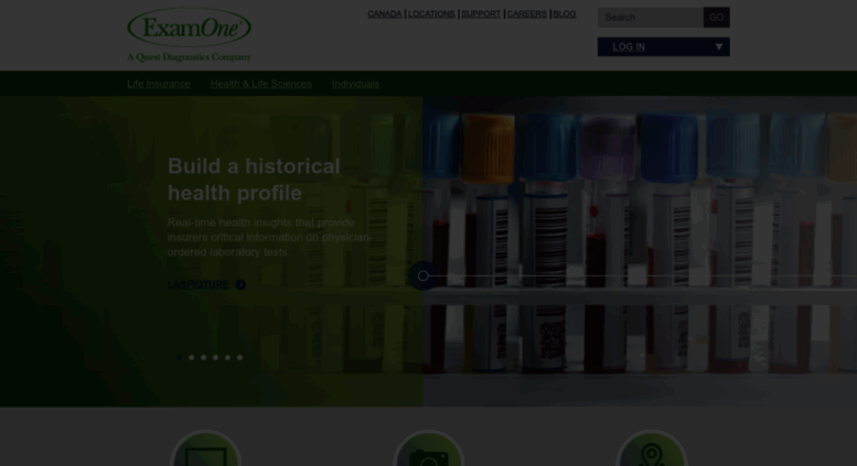 Access mycase.examone.com. ExamOne, a Quest Diagnostics company