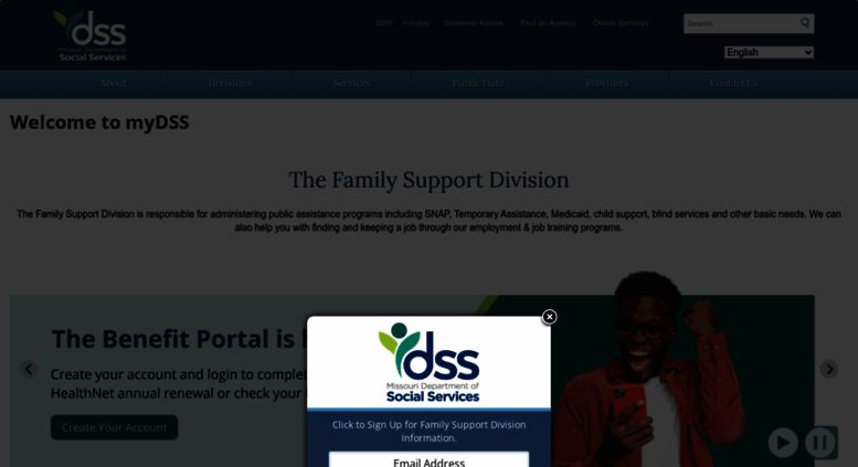 Access mydss.mo.gov. Home page | mydss.mo.gov