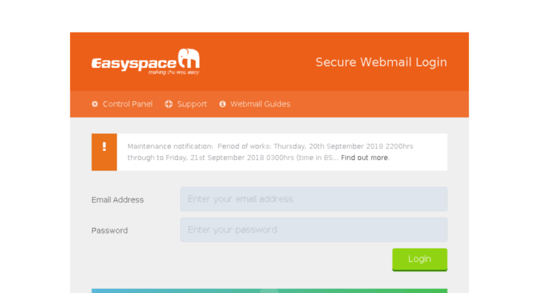 Access myemail.internetters.co.uk. Webmail login, access to your Easyspace webmail account