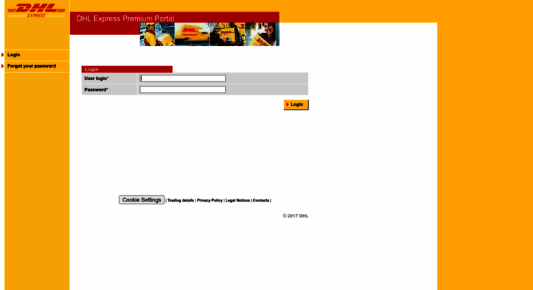 Access myepp.dhl.com. Login
