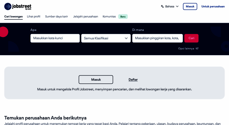 Access myjobstreet-id.jobstreet.co.id. Sign Up or Login to Apply Jobs ...