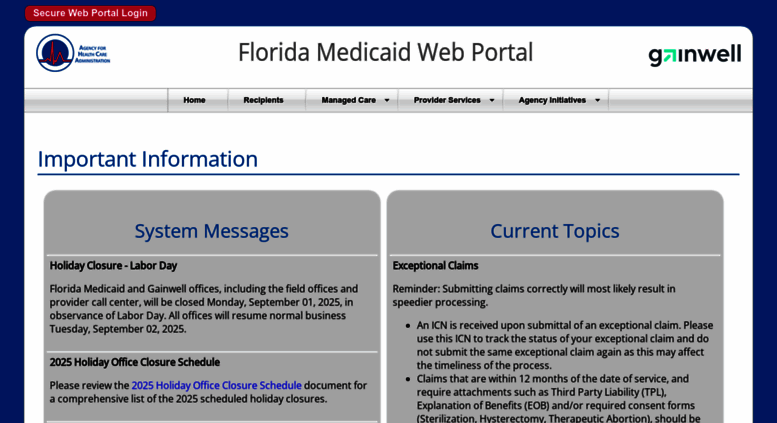 Access mymedicaid-florida.com. Home | Florida Medicaid Web Portal