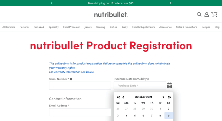 Access mynutriliving.com. NutriBullet & Magic Bullet Warranty ...