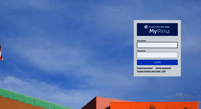 Access mypima.pima.edu. CAS – Central Authentication Service