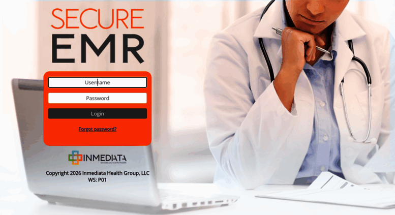 Access mysecureemr.com. SecureEMR