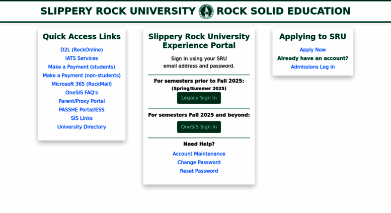 Access mysru.sru.edu. Login