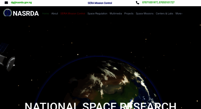 Access nasrda.gov.ng. National Space Research and Development Agency