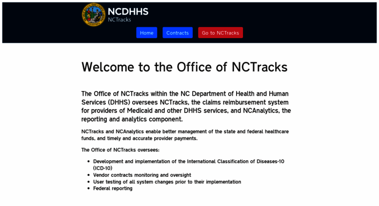 Access ncmmis.ncdhhs.gov. NCTracks Reporting and Analytics