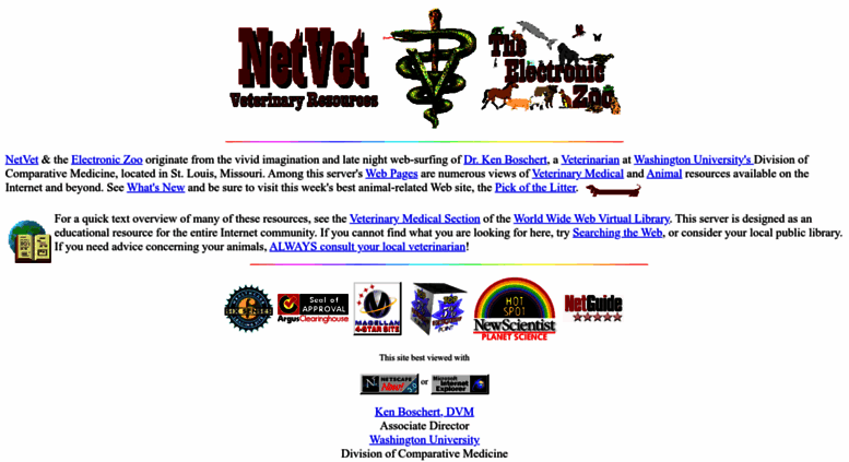 Access netvet.wustl.edu. Welcome to NetVet Veterinary Resources and the ...