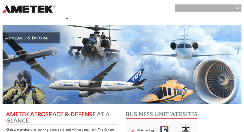 Access new.ametek.com. AMETEK AEROSPACE & DEFENSE