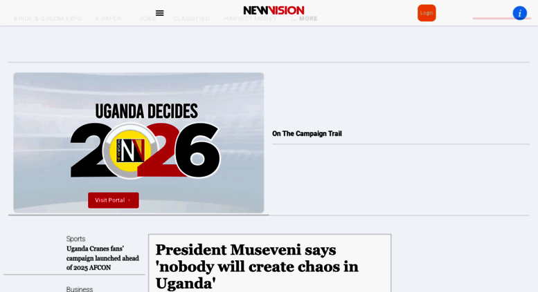 Access newvision.co.ug. New Vision - Uganda News
