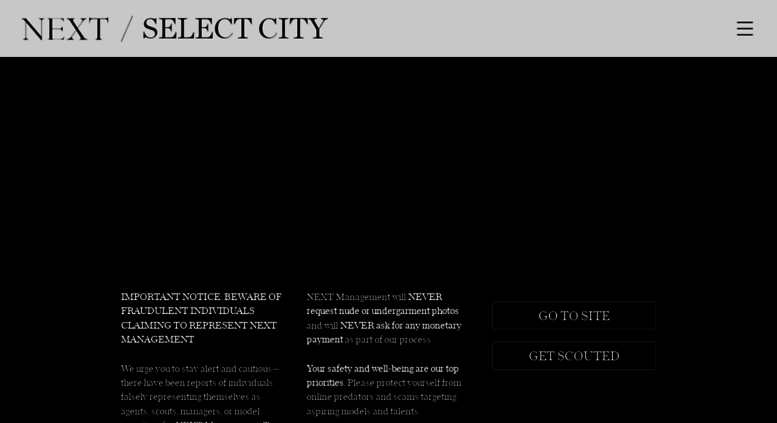 Access nextmanagement.com. Next / New York