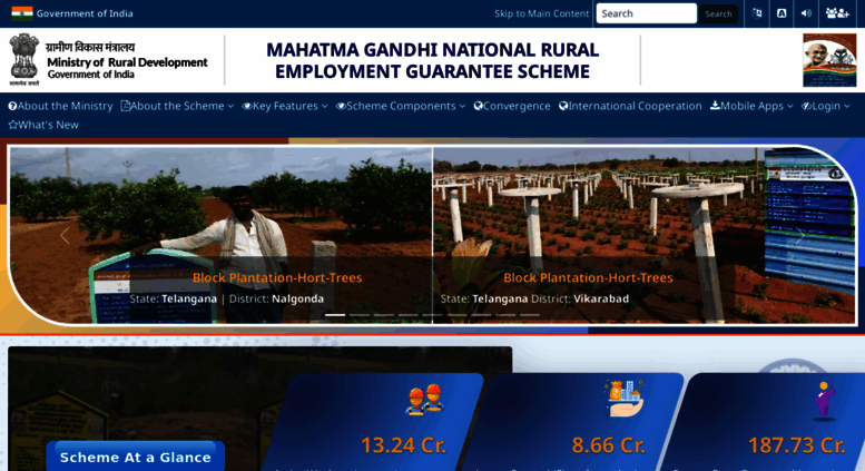 Access nrega.nic.in. Mahatma Gandhi NREGA | Ministry of Rural ...