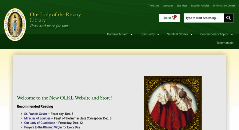 Access olrl.org. Our Lady of the Rosary Library Traditional Catholic ...