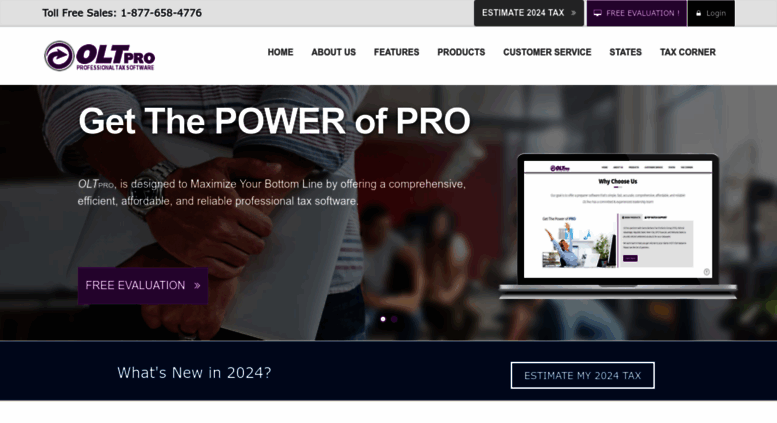Access oltpro.com. OLTPRO | Professional tax software