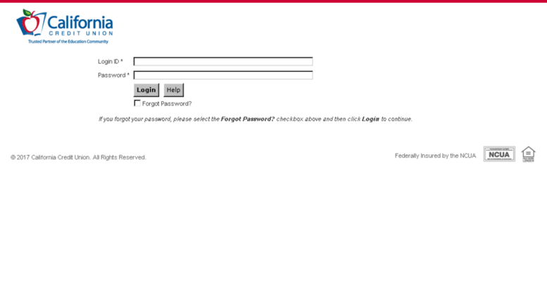 Access online.californiacu.org. California Credit Union - Online Banking