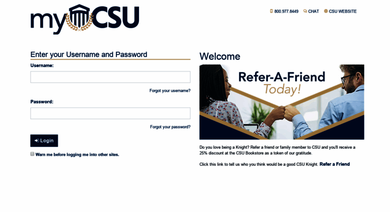 Access online.columbiasouthern.edu. Login - myCSU – Columbia Southern ...