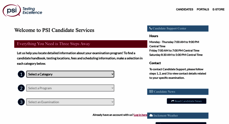 Access online.goamp.com. AMP: Candidate Information and Examination ...