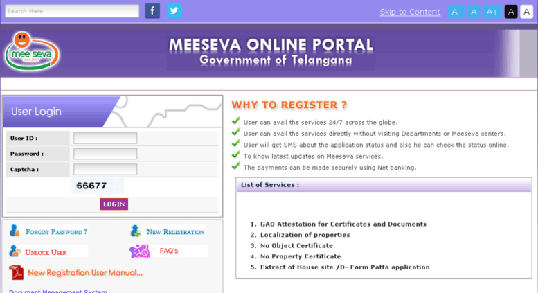 Access onlinetg.meeseva.gov.in. :: Meeseva - Online Login Form