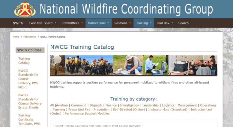 Access onlinetraining.nwcg.gov. NWCG Online Course Materials | NWCG ...