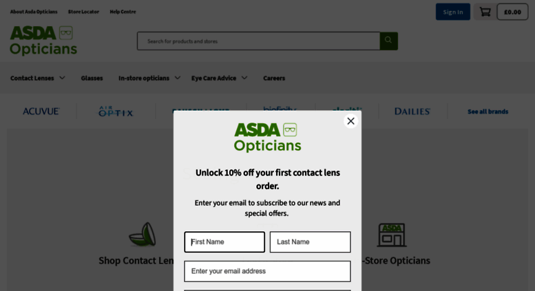 Access opticians.asda.com. Asda Opticians | Buy Contact Lenses Online ...