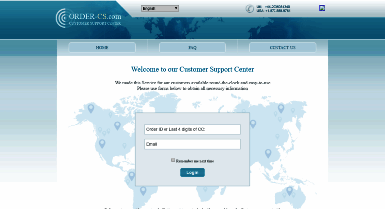 Access order-cs.com. ORDER-CS.com - Login