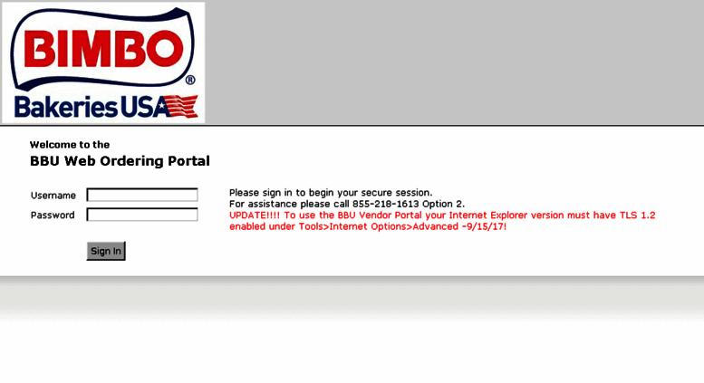Access orders.bbuconnect.com. BBU Web Ordering Portal - Sign-In ...