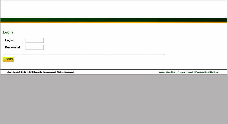 Access orderzone.deere.com. John Deere Order Zone™: Login