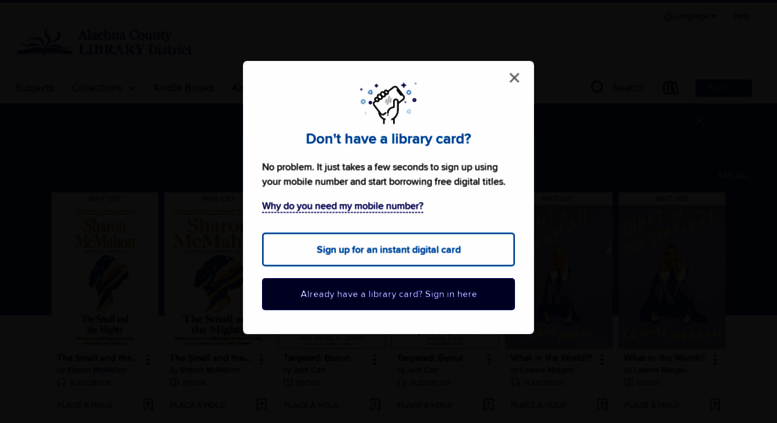 Access overdrive.aclib.us. Alachua County Library District - OverDrive
