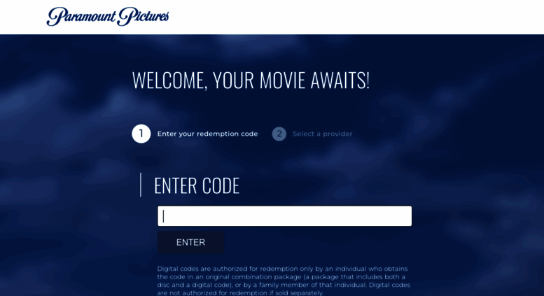 Access paramountdigitalcopy.com. Redeem Digital Copy