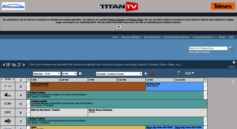 Access partners.titantv.com. TitanTV – Free Local TV Listings, Program ...