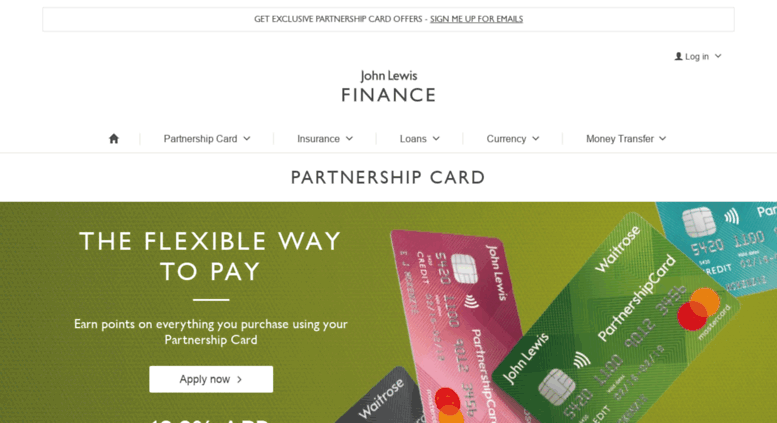 Access partnershipcard.co.uk. Partnership Card | Credit Card | John ...