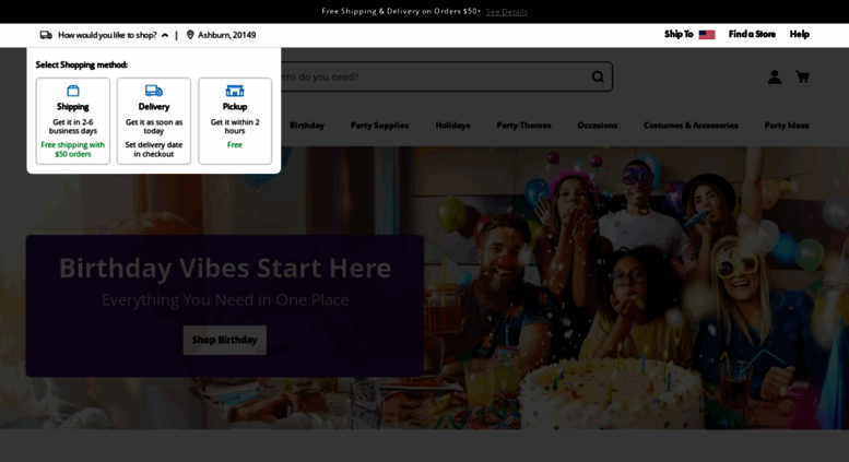 Access partycity.com. Online Party Store with over 850 Store Locations ...