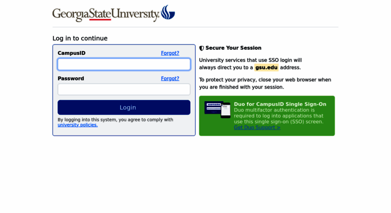 Access pawsportal.gsu.edu. Student Dashboard