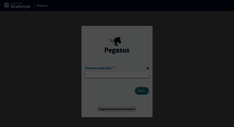 Access pegasus.strath.ac.uk. Pegasus Login