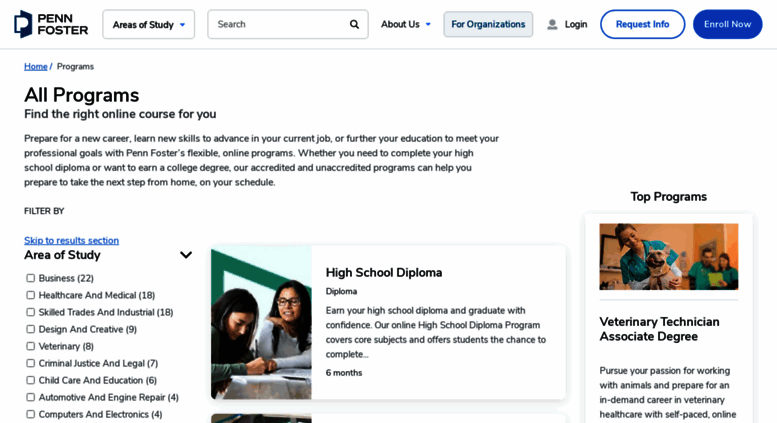 Access pennfostercollege.edu. Online College Degree Programs | Penn ...