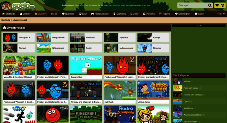 Access pokemon.spelo.se. Äventyrsspel - Spelo