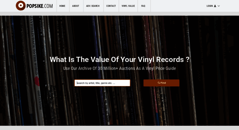 Access popsike.com. popsike.com - vinyl records price guide