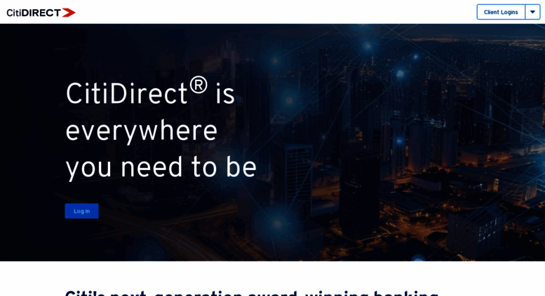 Access portal.citidirect.com. CitiDirectï¿½ BE