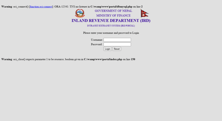 Access portal.ird.gov.np.