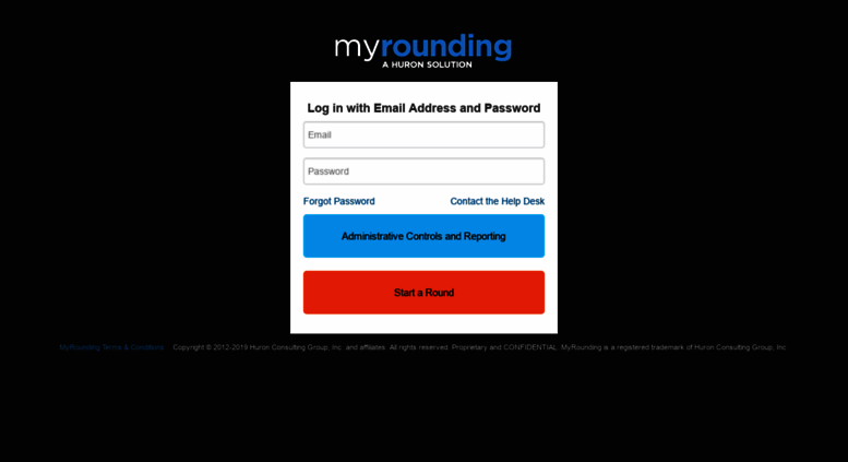 Access portal.myrounding.com. Huron Rounding - Sign In