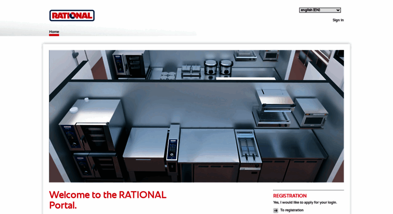 Access portal.rational-online.com. RATIONAL Portal (Live) Home