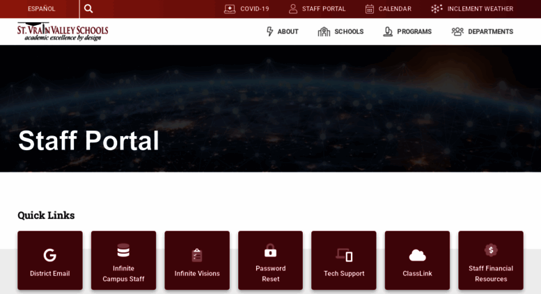 Access portal.svvsd.org. Staff Portal – St. Vrain Valley Schools