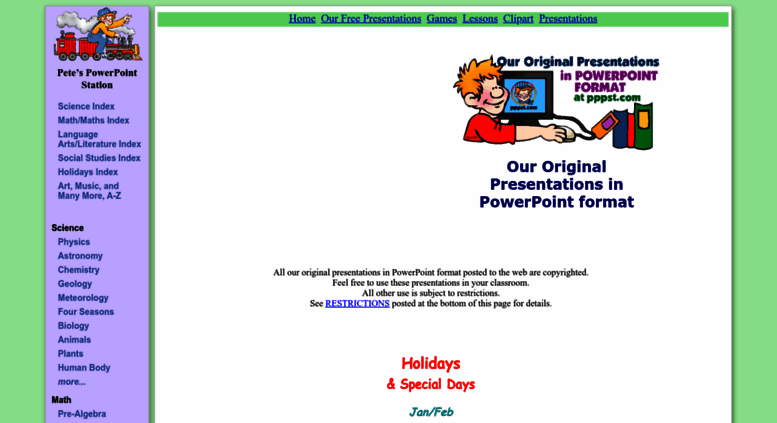 Access presentations.pppst.com. Free PowerPoint Presentations about Our ...