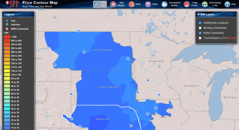 Access pricecontourmap.spp.org. Price Contour Map