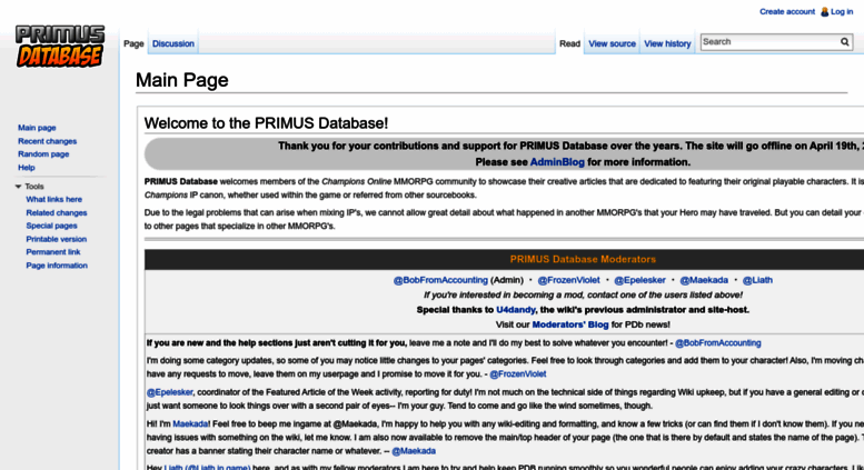 Access primusdatabase.com. PRIMUS Database