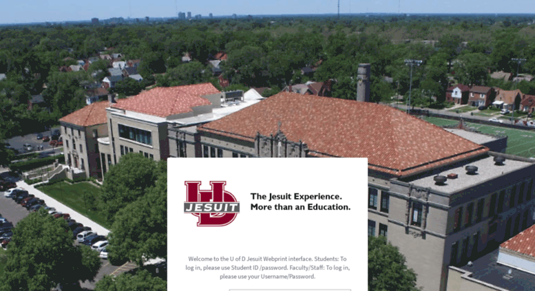 Access print.uofdjesuit.org. PaperCut Login for University of Detroit ...