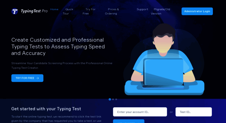 Access pro.typingtest.com. Professional Typing Test for Recruitment ...