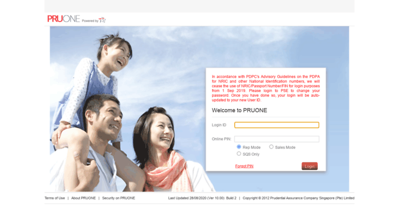Access pruone.prudential.com.sg.