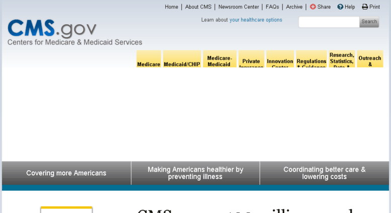 Access qa.cms.gov. Home - Centers for Medicare & Medicaid Services